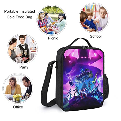 Uqesjik 3Pcs Backpack Lunch Box Pencil Case Lightweight Bookbag Game Casual Shoulder Bags 17 Inch Laptop Backpacks Daypack