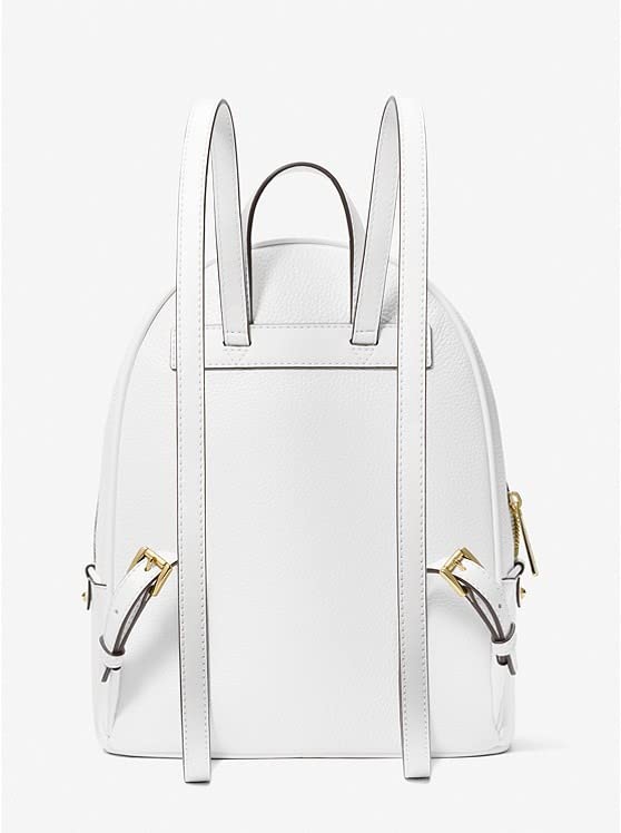 Michael Kors Adina Medium Pebbled Leather Backpack (Optic White)