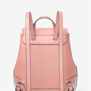 Michael Kors Harrison Medium Saffiano Leather Backpack (Pink)