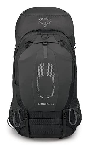 Osprey Atmos AG 65 Men's Backpacking Backpack, Black, Small/Medium & Osprey Hydraulics Bite Valve Cover, One Size