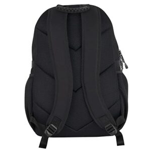 Reflective Dual Compartment Laptop Travel Backpack with Compression Straps, Side Pockets