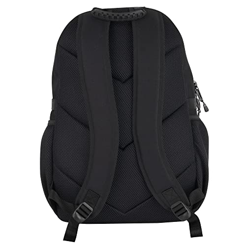 Reflective Dual Compartment Laptop Travel Backpack with Compression Straps, Side Pockets