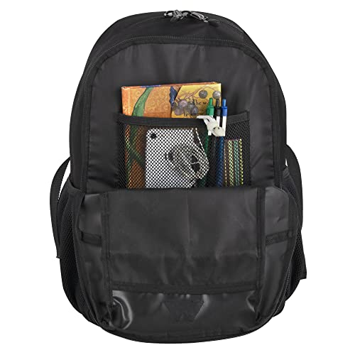 Reflective Dual Compartment Laptop Travel Backpack with Compression Straps, Side Pockets