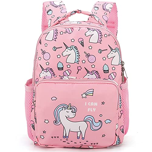 LESNIC Toddler Unicorn Backpack, 11 inch Lightweight Breathable Cute Rucksack for Kids Boys & Girls, Unicorn Rucksack Toddler Kids Bag 28 * 20 * 10cm/11 * 8 * 4in