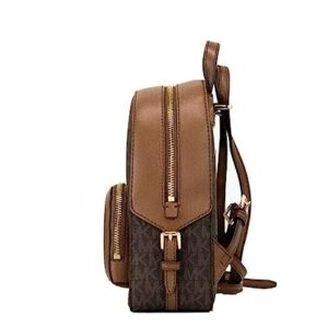 Michael Kors Jaycee XS Mini Convertible Backpack MK Signature Crossbody (Brown)