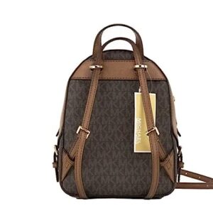 Michael Kors Jaycee XS Mini Convertible Backpack MK Signature Crossbody (Brown)