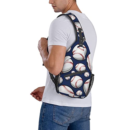 wzialfpo Sport Ball Baseball Sling Bag Rope Crossbody Shoulder Bags Fashion Chest Daypack For Men Women Hiking Travel Runner Gifts