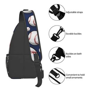 wzialfpo Sport Ball Baseball Sling Bag Rope Crossbody Shoulder Bags Fashion Chest Daypack For Men Women Hiking Travel Runner Gifts