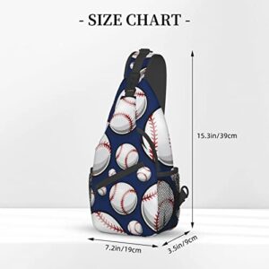 wzialfpo Sport Ball Baseball Sling Bag Rope Crossbody Shoulder Bags Fashion Chest Daypack For Men Women Hiking Travel Runner Gifts