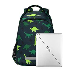 MNSRUU Elementary School Backpack Cartoon Dinosaur Kid Bookbags for Boys Girl Ages 5 to 12