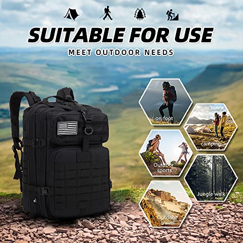 Lovelinks21 Hiking Daypacks Assault Backpack Waterproof Motorcycle Backpack Bug Out Pack Rucksack for Outdoor Hiking