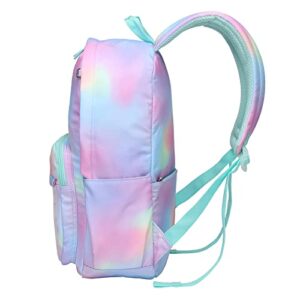 BIAOGOD Girl's Backpack Elementary School Children's Backpack over 8 years old (purple gradient)