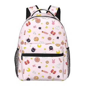 zixxuil pink cute backpack cartoon lightweight leisure large capacity multifunctional backpack casual