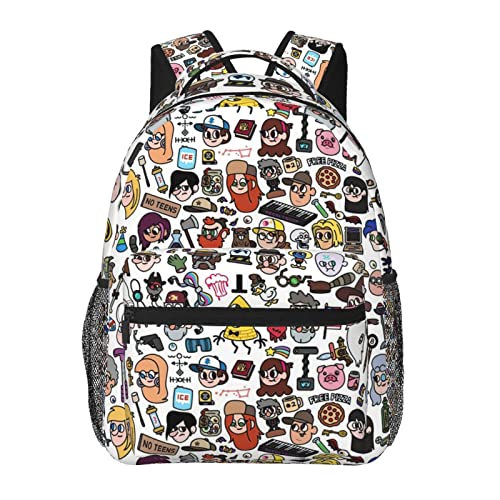 Cartoon Collage School Backpack Cute Daily Leisure Bag Large Capacity Computer 3D Printing Bag