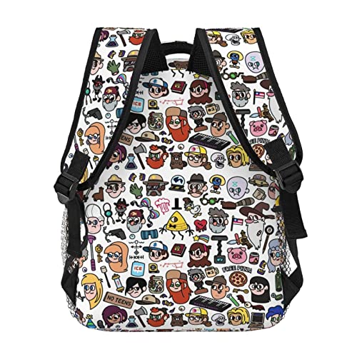 Cartoon Collage School Backpack Cute Daily Leisure Bag Large Capacity Computer 3D Printing Bag