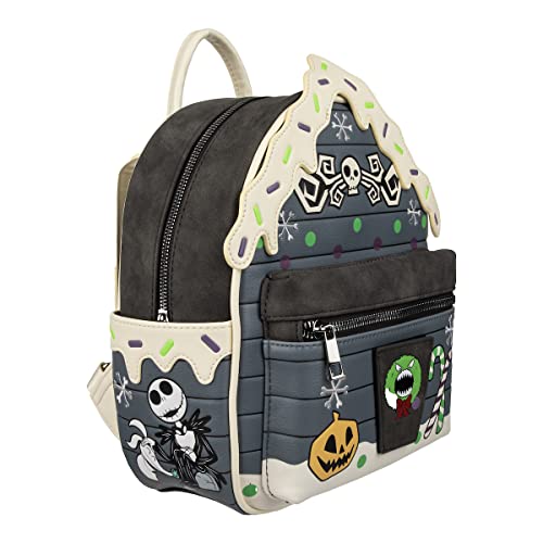 Bioworld Nightmare Before Christmas Frosted Christmas Town House Women's Mini Backpack