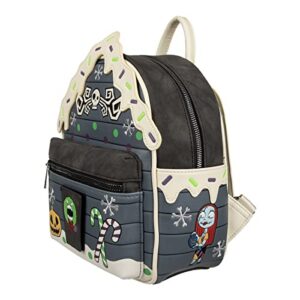 Bioworld Nightmare Before Christmas Frosted Christmas Town House Women's Mini Backpack