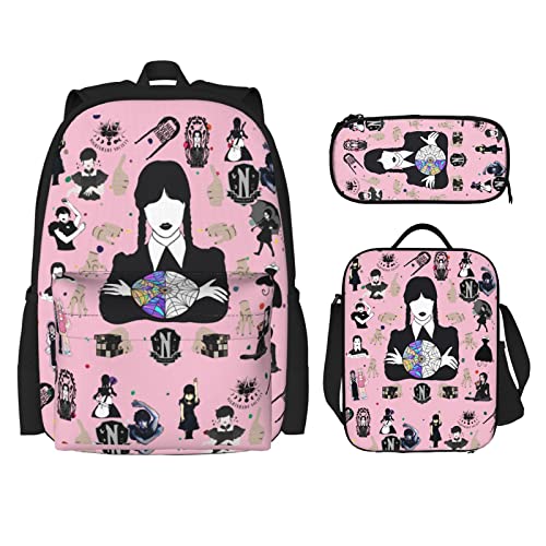 Cartoon Backpacks Set for Boys Girls Backpack with Lunch Bag Pencil Case Pencil Bag 17 Inch Backpacks 3 piece for