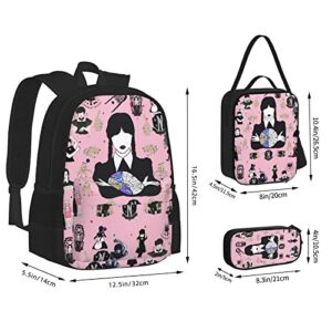 Cartoon Backpacks Set for Boys Girls Backpack with Lunch Bag Pencil Case Pencil Bag 17 Inch Backpacks 3 piece for