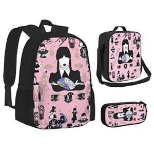 Cartoon Backpacks Set for Boys Girls Backpack with Lunch Bag Pencil Case Pencil Bag 17 Inch Backpacks 3 piece for