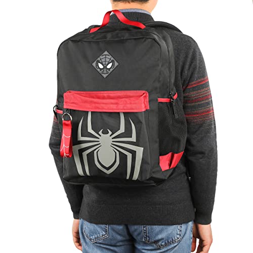 Marvel Miles Morales Game Logo And Mask Women's Black Laptop Backpack