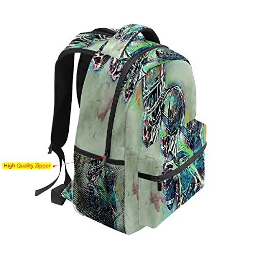 KIOPLYET American Football Backpack School Book Bag Laptop Backpacks Travel Hiking Camping Day Pack