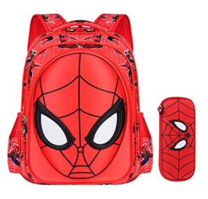 uhopemi waterproof 3d comic school backpack for elementary students - lightweight kids bookbag perfect for boys and girls