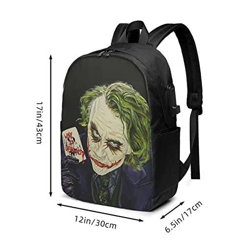 VNCXCNCN joker Classic Basic Casual Backpack Travel Backpack Fits Notebook Sports Backpack