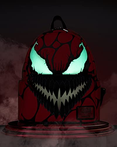 Loungefly Marvel Glow in the Dark Carnage Cosplay Mini Backpack