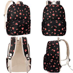 MCWTH Mushroom School Backpack for Teen Girls, School Bags Bookbags for Teenagers