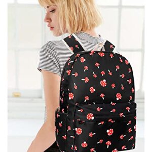 MCWTH Mushroom School Backpack for Teen Girls, School Bags Bookbags for Teenagers