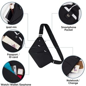 VADOO Personal Flex Bag, Anti-theft Crossbody Bag for Travel Sport Lightweight Sling Bag for Women and Men