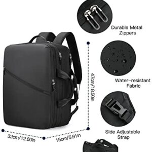 CoolBELL 3 in 1 Travel Backpack 17.3 Inches Laptop Backpack Weekender Casual Daypack Convertible Shoulder Bag Briefcase Water-proof Business Backpack for Men Women (Black)