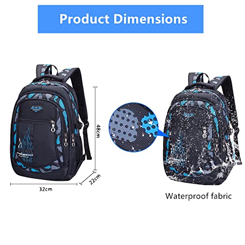 Camouflage Kids Bookbag for Boys, Waterproof Boys Backpacks for Elementary, Camo Durable School Bags