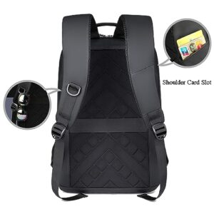 FLYMEI Slim Laptop Backpack, Water Resistant Notebooks Backpack Slim Backpack Business Travel Backpack for 15.6 inch Laptop, Lightweight Computer Bag for Men and Women, Black Leisure Back Pack