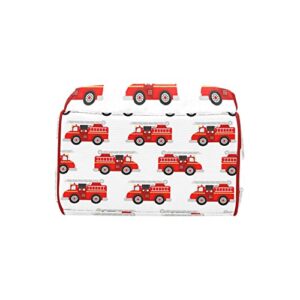 Cartoon Firetruck Pattern Personalized Diaper Bag Backpack Custom with Name Unisex Nursing Large Capacity Mommy Backpack