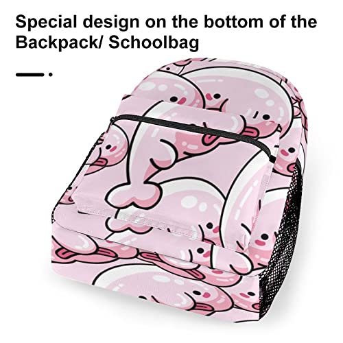 Kawaii Cute Blobfish Cute Laptop Backpacks Travel Daypacks Unisex Fashion College Shoulder Bag