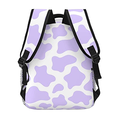 ROSIHODE Cute Cow Print Backpack Adjustable Shoulder Strap Bookbag, Casual Daypack Lightweight Backpack for Adults