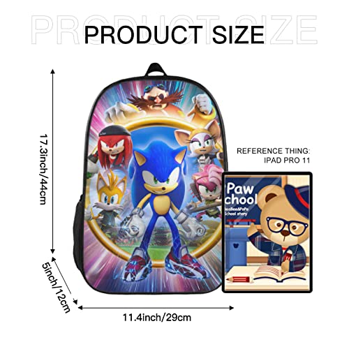 Boys and Girls Cartoon Backpack 3d Printing Anime Sports Backpacks Travel Bag Portable Large Capacity Packsack For Youth Teen