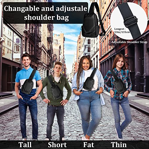 redaica Sling Bag for Women Men Crossbody Bag Sling Backpack with USB Charging Port, Chest Bag Waterproof Shoulder Bag Travel Daypack