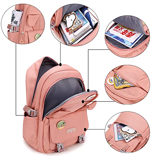 Makukke School Backpacks for Teen Girls Bundle | Laptop Backpack 15.6 Inch College School Bag Anti Theft Travel Daypack Bookbag for Girls