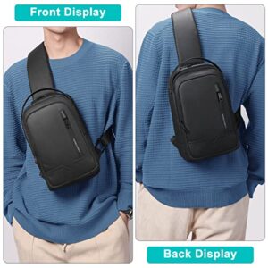 hk Anti-Theft Sling Crossbody Shoulder Bag for Men and Women with USB Charging,11.3 Inch Waterproof Lightweight Casual Daypack Chest Bag Crossbody Sling Backpack for Travel Hiking Biking Outdoor Work