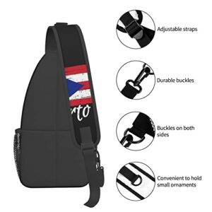 MANQINF Puerto Rico Casual Daypack Bag Puerto Shoulder Bag Chest Bags Picnic Crossbody Bag Travel Hiking