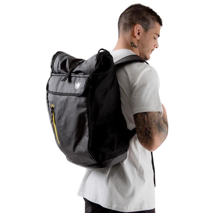 KINGZ Roll Top Training Laptop Backpack - Luggage & Travel Gear, Black