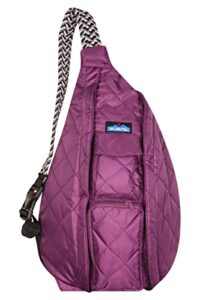 kavu original rope puff diamond quilted mini sling pack - sunset purple