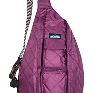 KAVU Original Rope Puff Diamond Quilted Mini Sling Pack - Sunset Purple