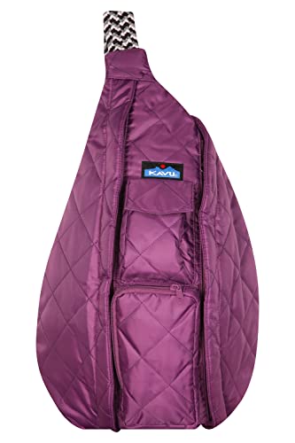 KAVU Original Rope Puff Diamond Quilted Mini Sling Pack - Sunset Purple