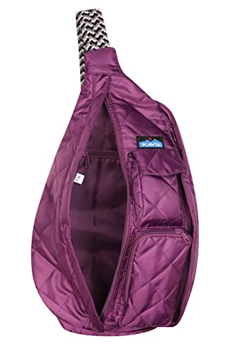 KAVU Original Rope Puff Diamond Quilted Mini Sling Pack - Sunset Purple