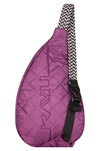 KAVU Original Rope Puff Diamond Quilted Mini Sling Pack - Sunset Purple