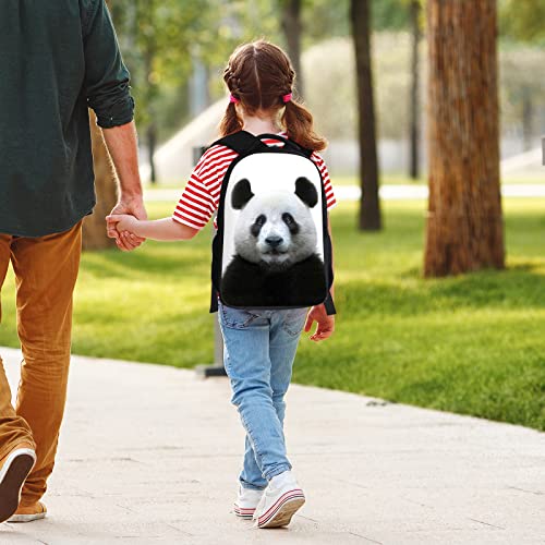 SARA NELL Cute Panda School Backpack, Elementary Student Bookbag Stylish Daypack for Boys Girls, School Book Bags with Padded Straps, 15.7 Inches